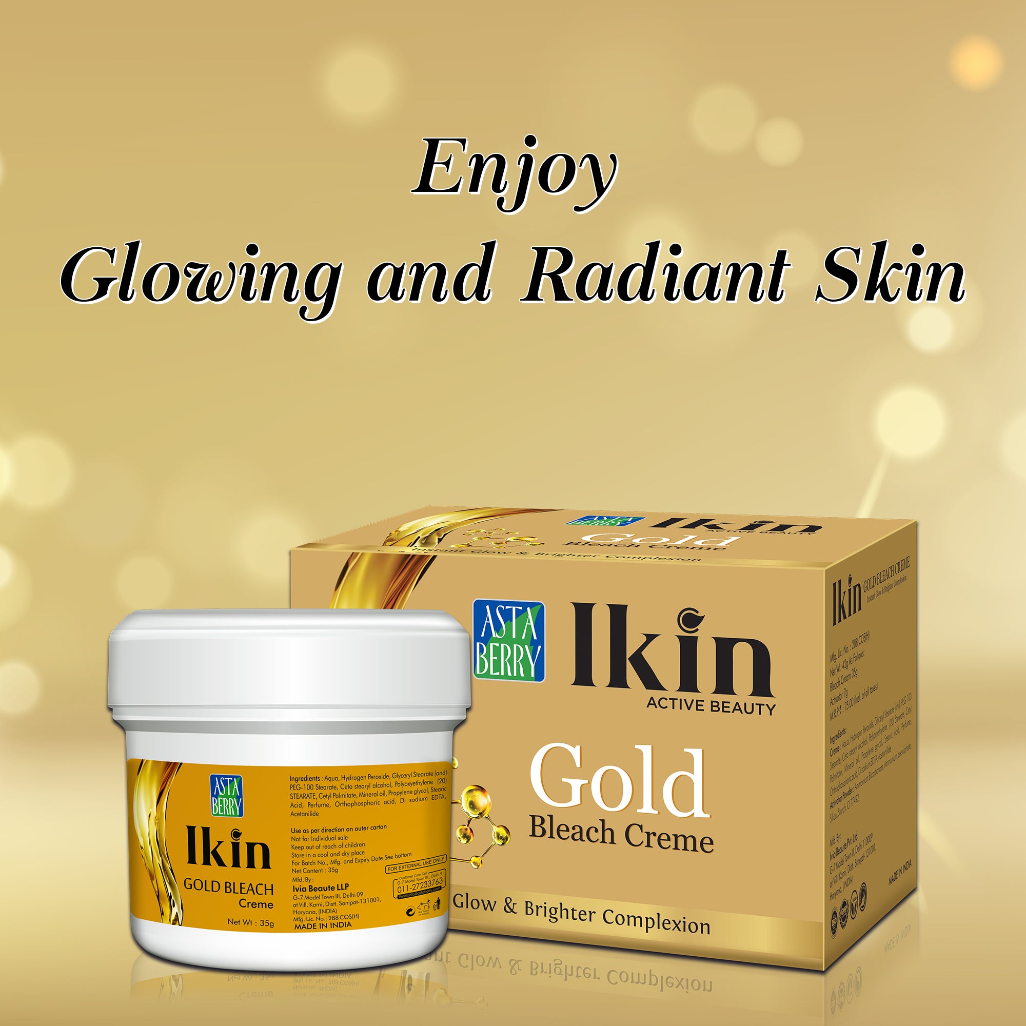 Ikin Gold Bleach For Radiant skin | Astaberry