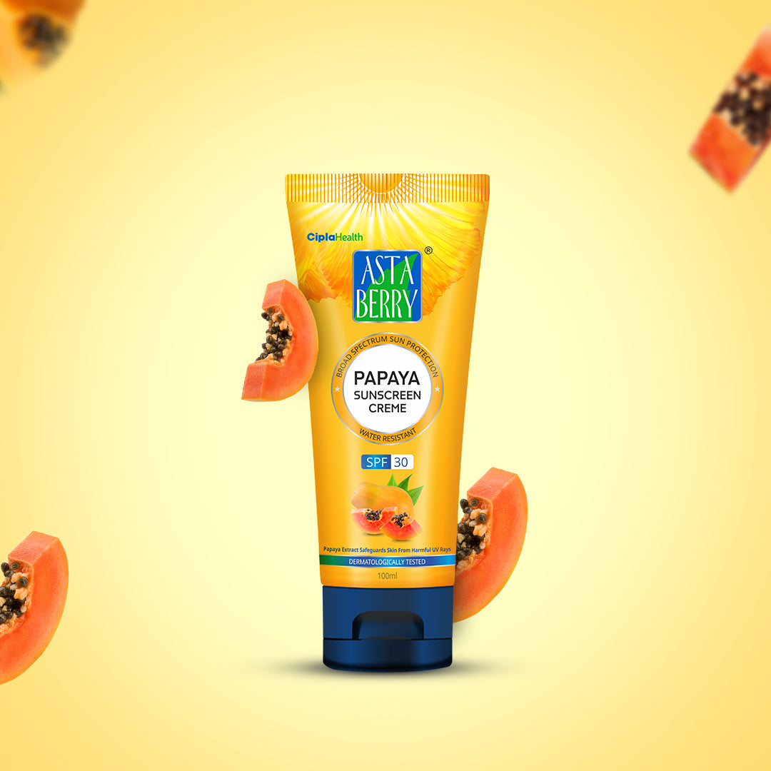 Astaberry Papaya Sunscreen Creme | SPF 30 | Astaberry
